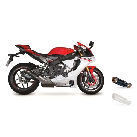 Pot d'échappement moto SCORPION RP 1 GP legé et puissant YAMAHA YZF R1
